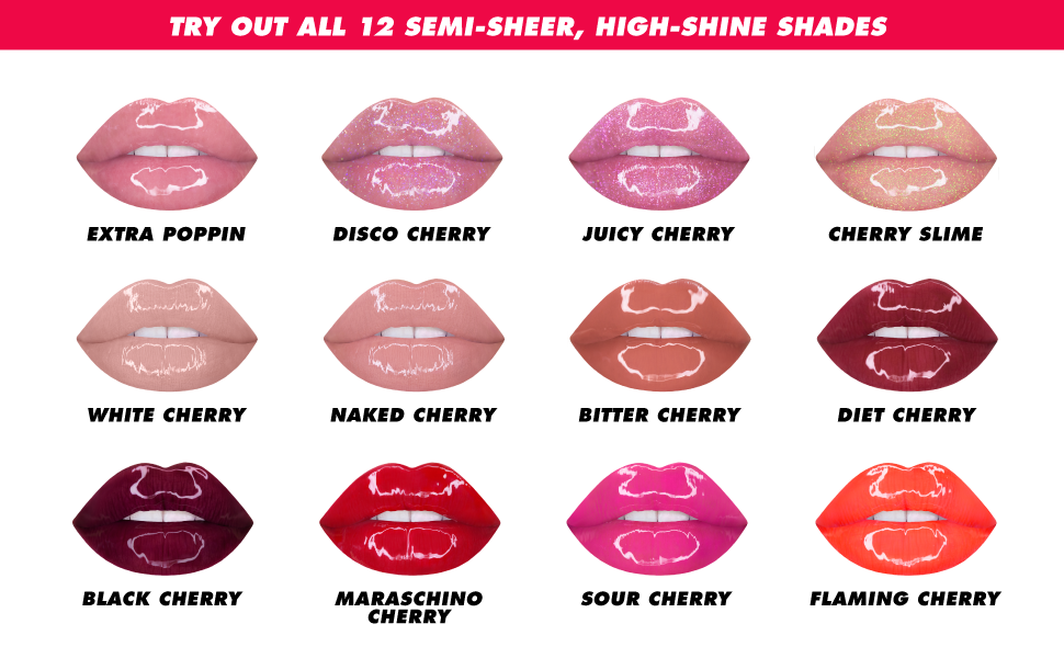 Lime Crime Wet Cherry Ultra Shiny Lip Gloss White Cherry Cosmetics
